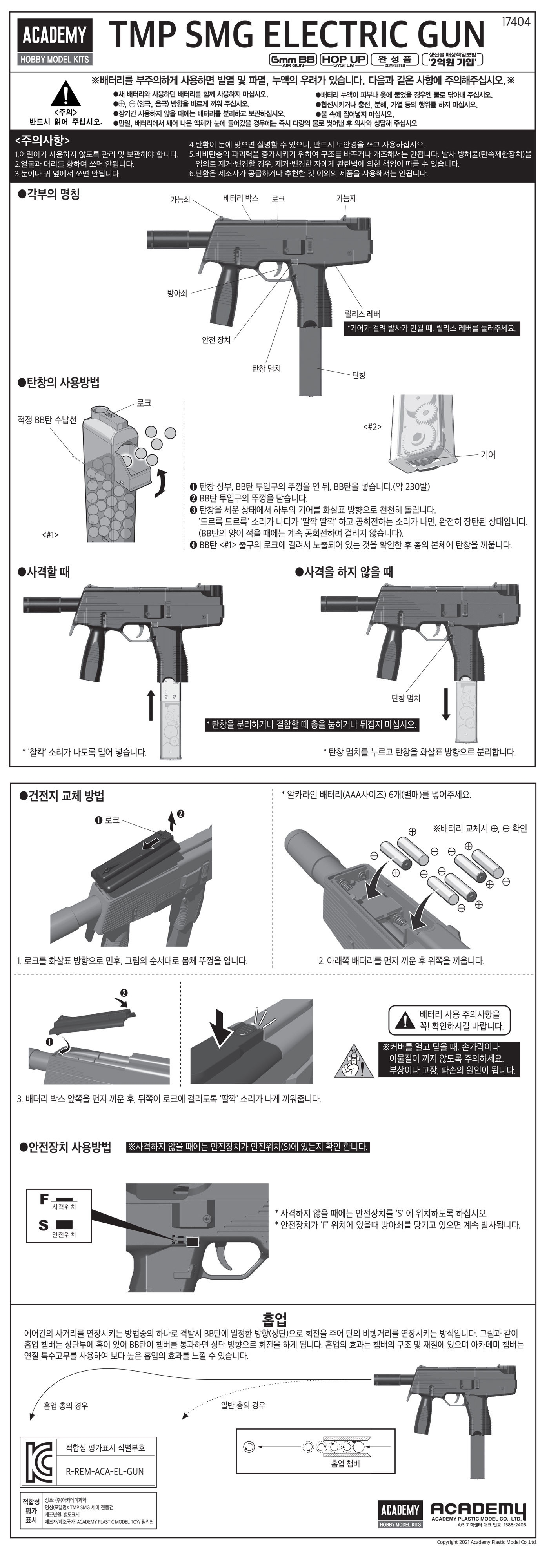 17404 TMP SMG 세미전동건 - (주)아카데미과학