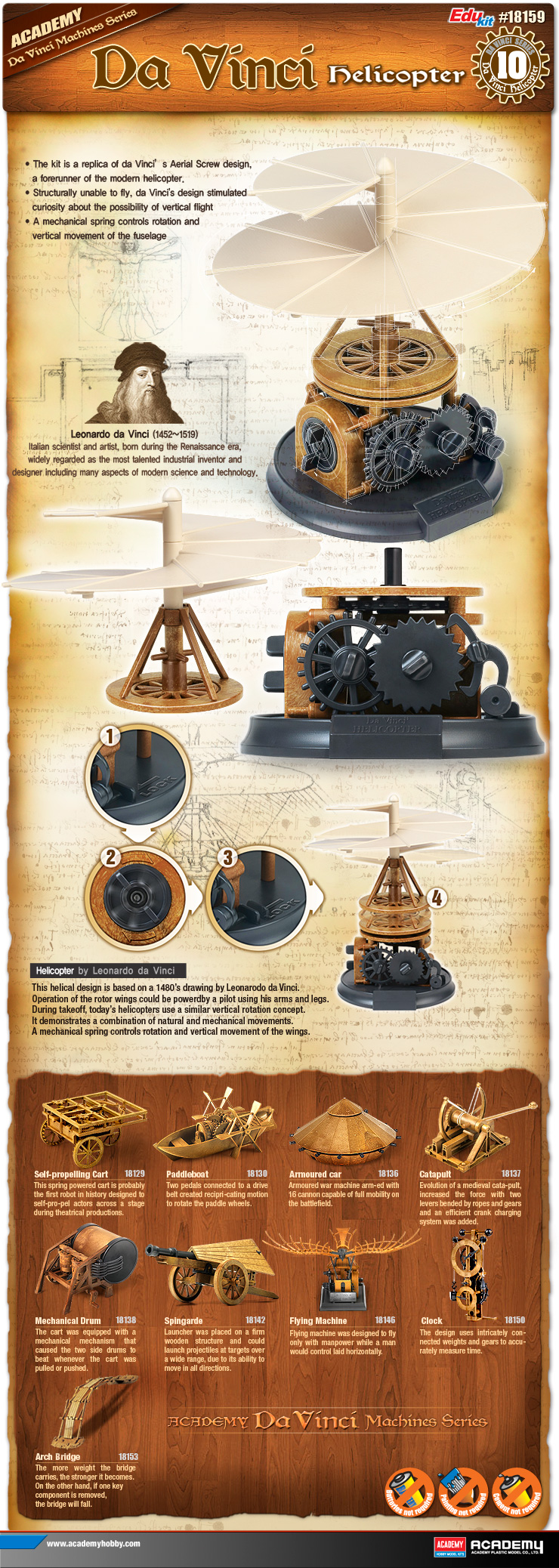 18159 Helicopter - ACADEMY PLASTIC MODEL